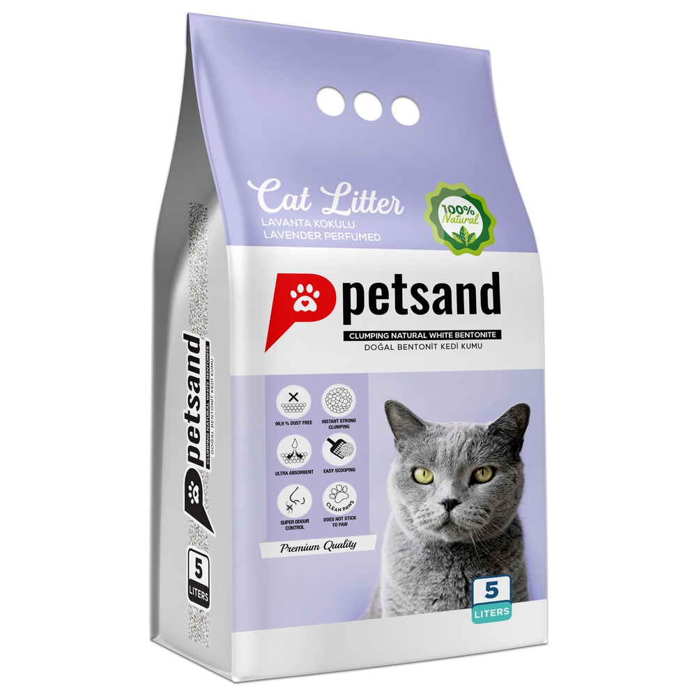 Petsand Topalanan pişik qumu, lavanda ətirli, 5 L | Biopet.az
