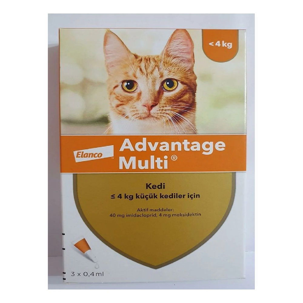 Advantage Multi Pişik üçün birə, qoturluq gənəsi və helmintlərə qarşı ...